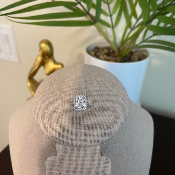 Jewelry | Sterling Silver Emerald Cut Classic Luxury Rectangle 3 Carat Cz Ring | Poshmark